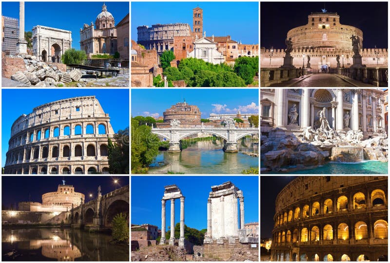 Rome collage stock image. Image of ruins, roman, city - 38666851