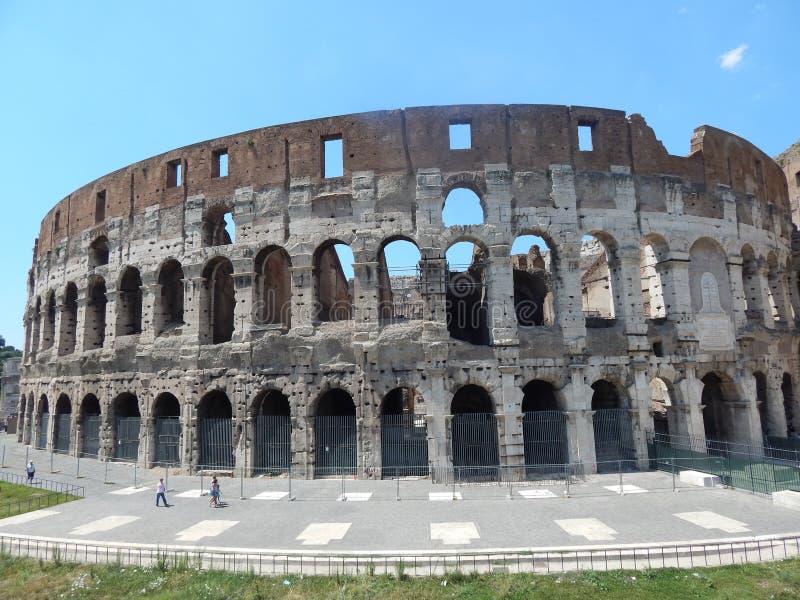 Rome Colosseum Front view stock image. Image of italy - 168614785