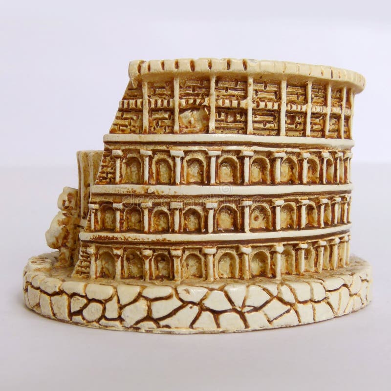 Rome Colosseum Miniature - Back View Stock Image - Image of brown, rome ...