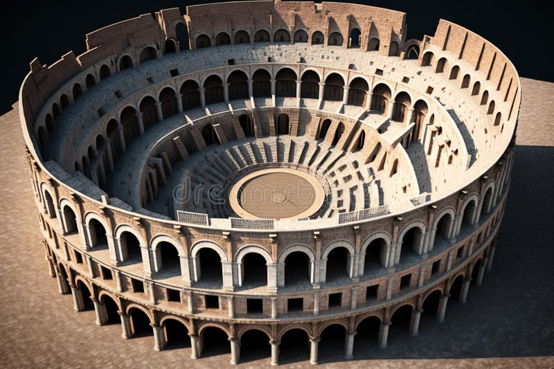 Rome Colosseum on Shot from a High Angle. Generative AI Stock ...
