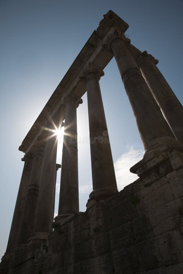 Rome - Columns of Forum Romanum Stock Photo - Image of romanum, church ...
