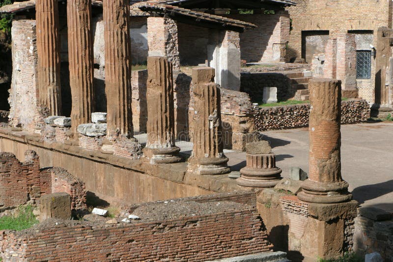 Rome - curia di Pompeo stock image. Image of architecture - 6892963
