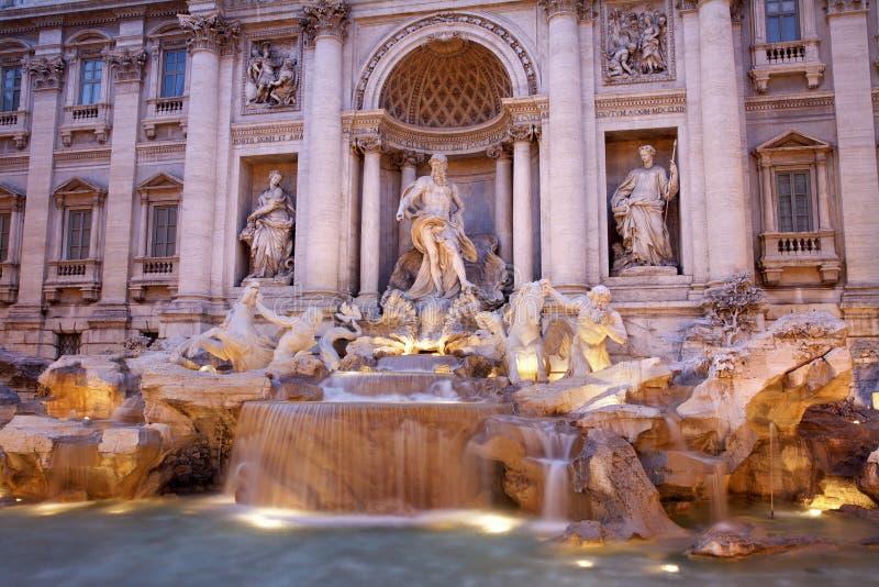Rome - Fontana di Trevi stock image. Image of monument - 27472379