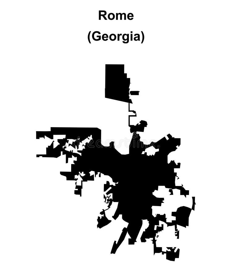 Rome outline map stock vector. Illustration of empty - 357271897