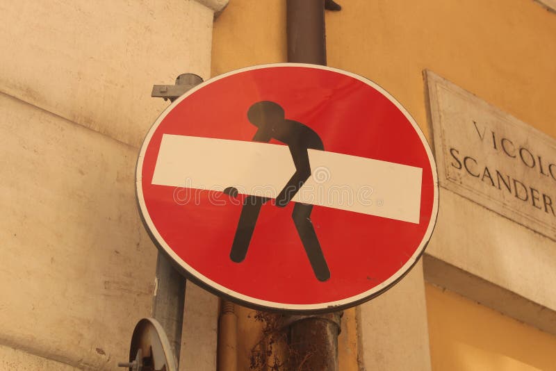 Rome Graffiti Road Sign stock photo. Image of rome, transport - 72958574