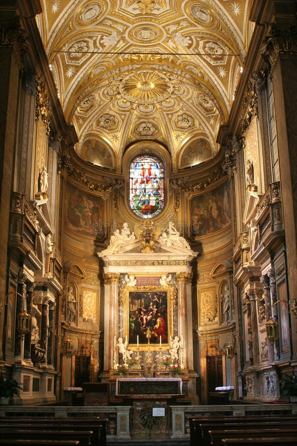 Rome - Interor of Santa Maria Della Pace Stock Image - Image of ...