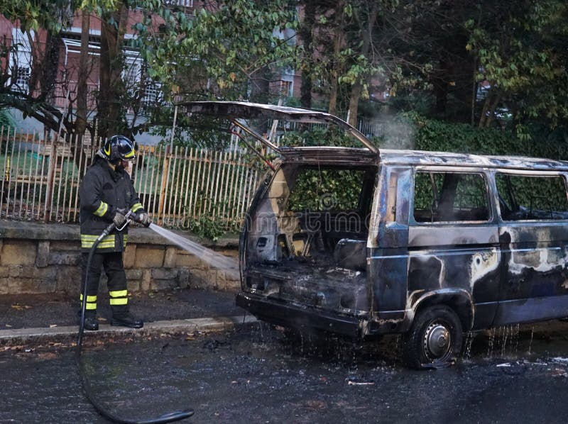 Firefighters at work editorial photo. Image of firetruck - 123650061