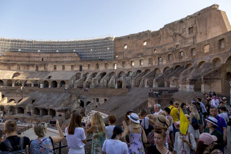 People Visiting the Sights of the Roman Forum Editorial Stock Image ...