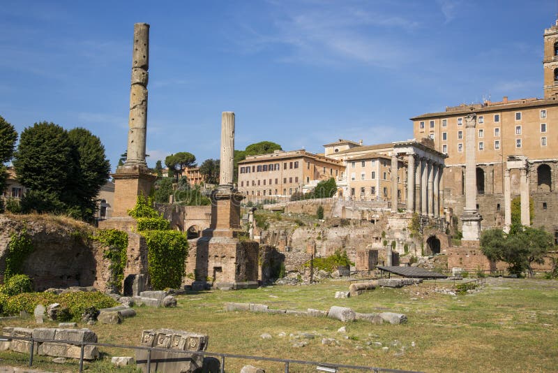 View of the Ancient Structures of the Roman Forum Editorial Stock Image ...