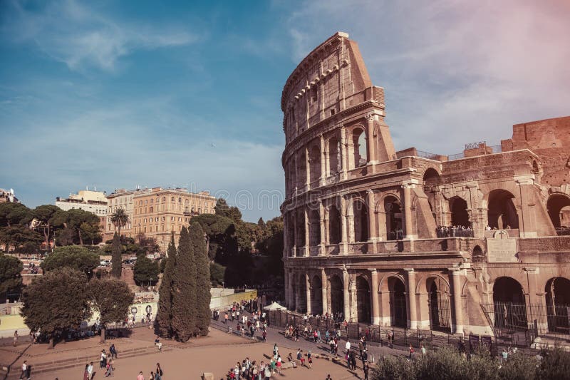 Rome, Italy at the Colosseum Amphitheater Editorial Stock Photo - Image ...