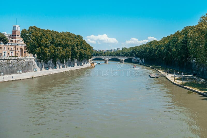 River Tiberis stock image. Image of italian, river, urban - 122323325