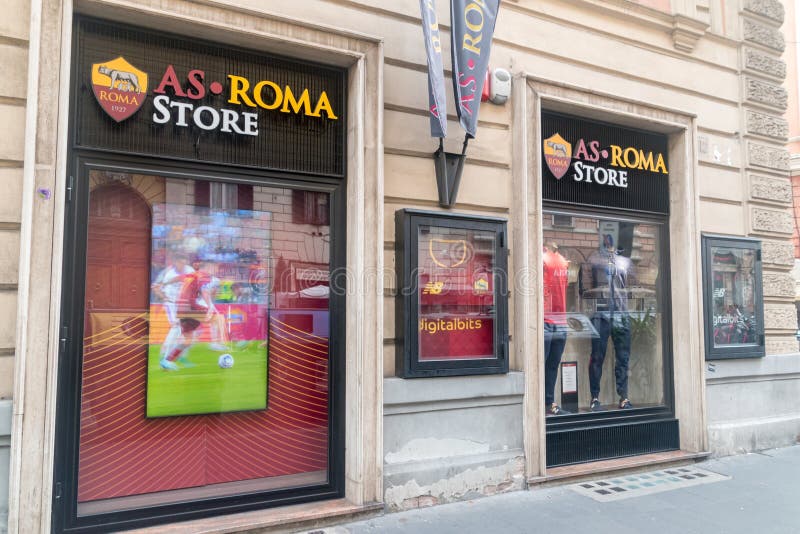 AS Rome store editorial image. Image of roma, shirt - 272677540