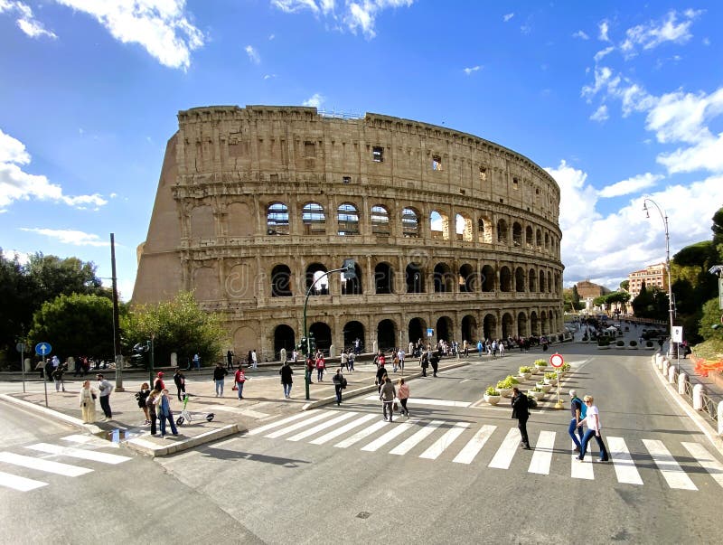 Rome, Italy - 11 17 2022 - the Historic Ruins of the Colosseum in Rome ...