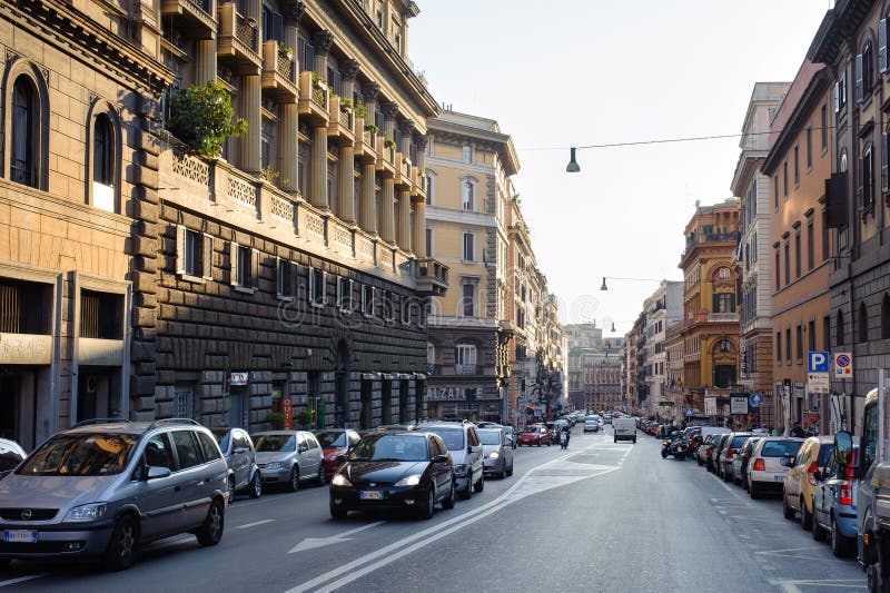 ROME, ITALY - JANUARY 21, 2010: Street in Rome Editorial Image - Image ...