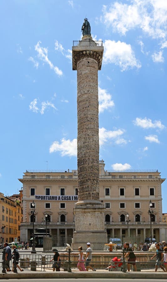 Marcus Aurelius Column editorial stock photo. Image of lazio - 117912468