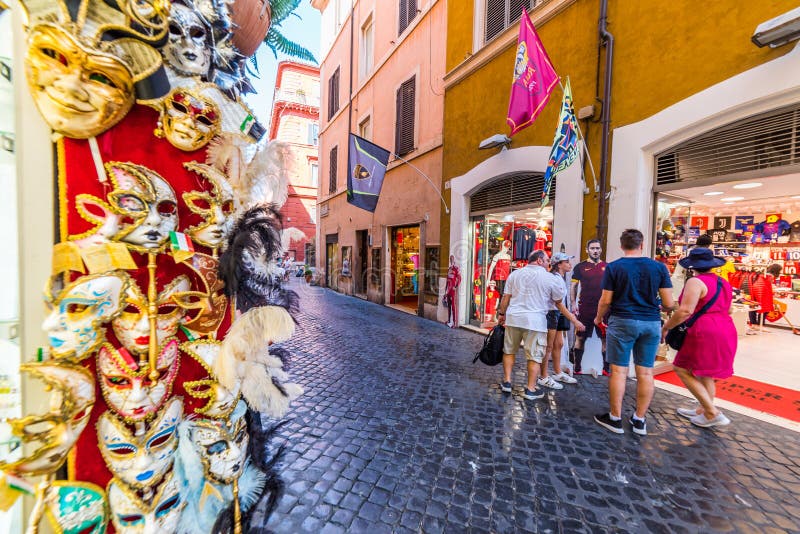View of Beautiful Street in Rome, Italy Editorial Photo - Image of ...