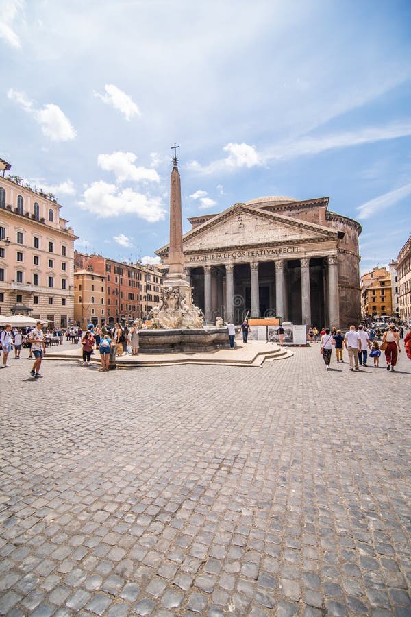 Rome, Italy - Juny, 2021: Pantheon in Rome at the Sunset, Italy ...