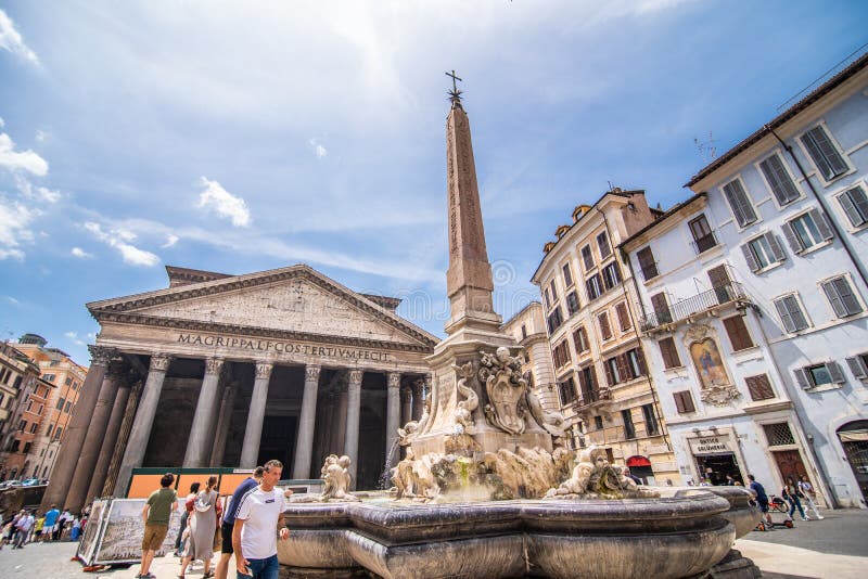 Rome, Italy - Juny, 2021: Pantheon in Rome at the Sunset, Italy ...