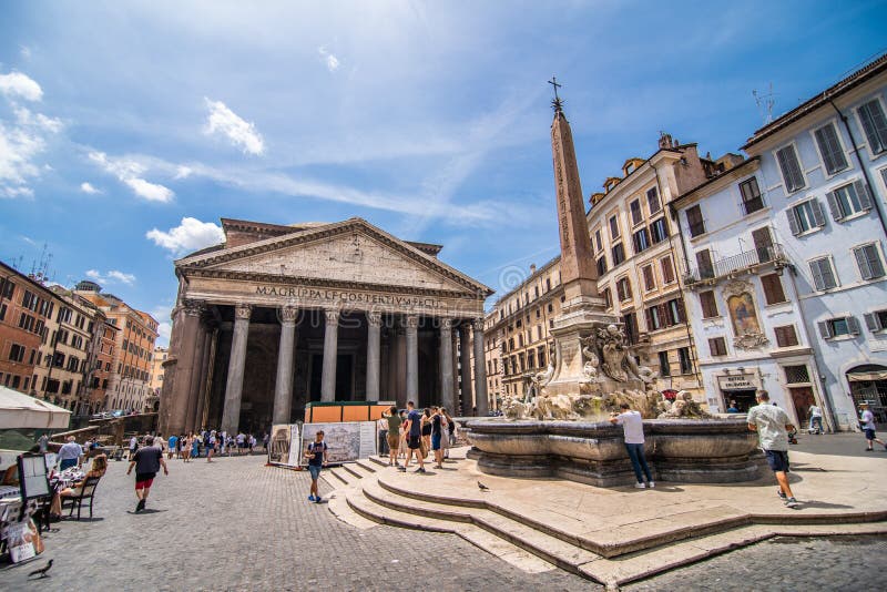 Rome, Italy - Juny, 2021: Pantheon in Rome at the Sunset, Italy ...
