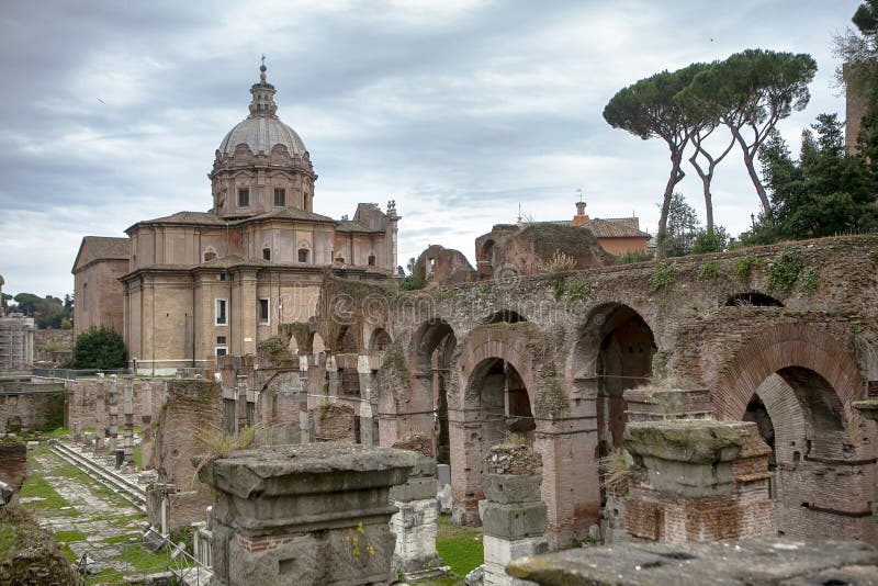 View On Imperial Forum Rome Editorial Image - Image of built, aerial ...
