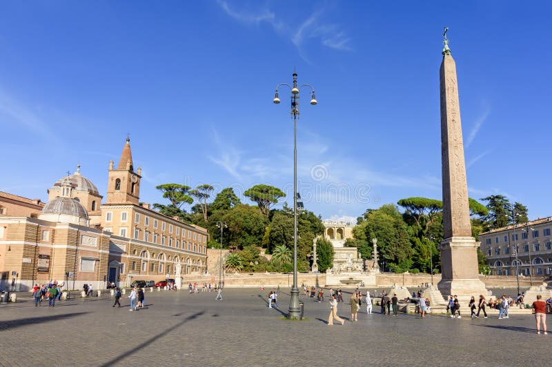 Rome, Italy - October 2022: Piazza Del Popolo Square in Rome Editorial ...
