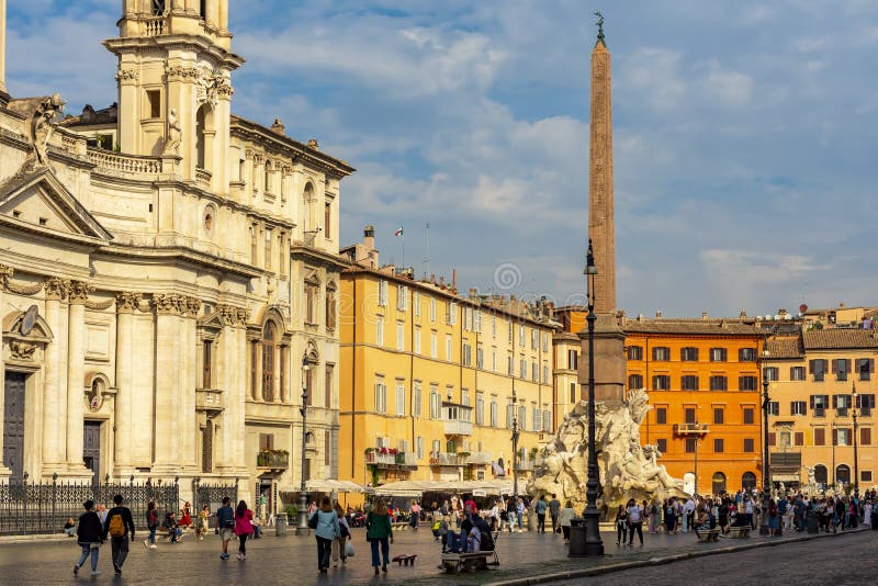 Rome, Italy - October 2022: Piazza Navona Square in Center of Rome ...