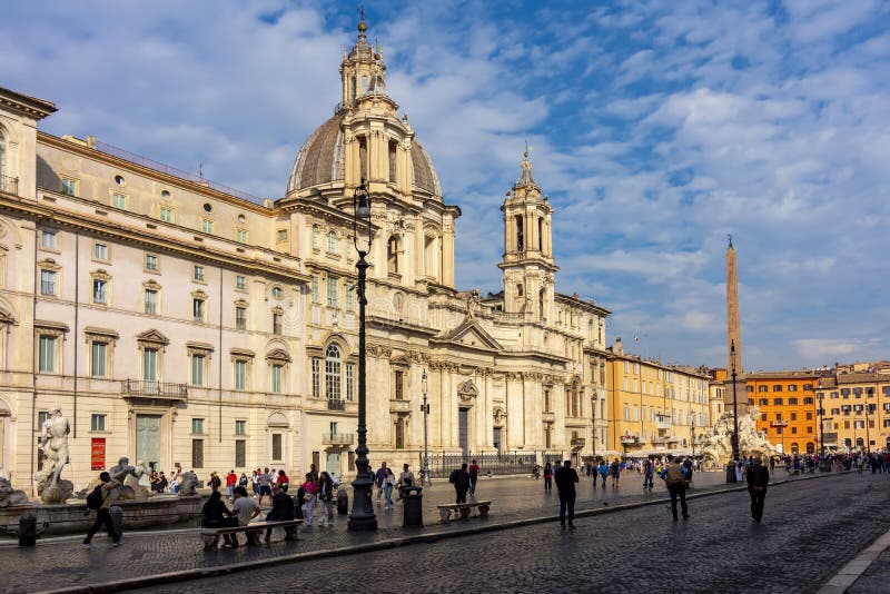 Rome, Italy - October 2022: Piazza Navona Square in Center of Rome ...