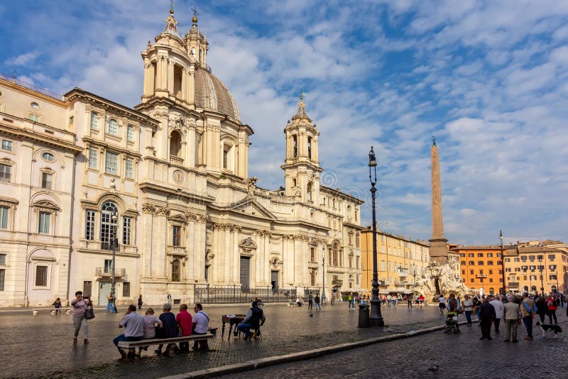 Rome, Italy - October 2022: Piazza Navona Square in Center of Rome ...