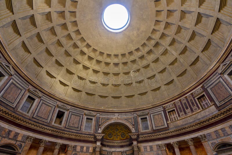 Rome, Italy - October 2022: Round Hole in Pantheon Dome Editorial Stock ...