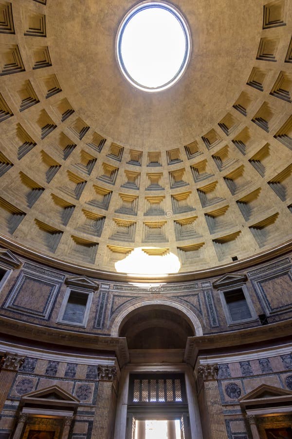 Rome, Italy - October 2022: Round Hole in Pantheon Dome Editorial Stock ...