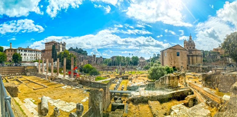 Rome, Italy - Roman forum stock image. Image of cityscape - 319461491