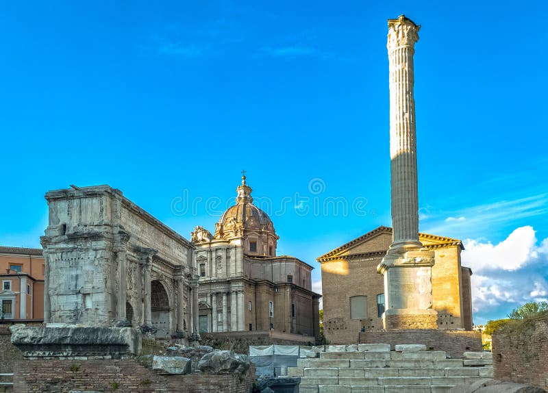 Rome, Italy - Roman forum stock photo. Image of city - 317494690