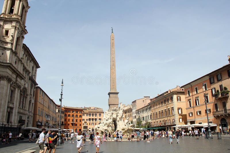 Rome, Italy - September 14 2022: Square of Piazza Navona in Rome, Italy ...
