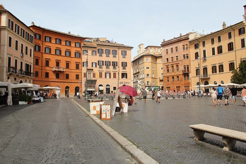 Rome, Italy - September 14 2022: Square of Piazza Navona in Rome, Italy ...