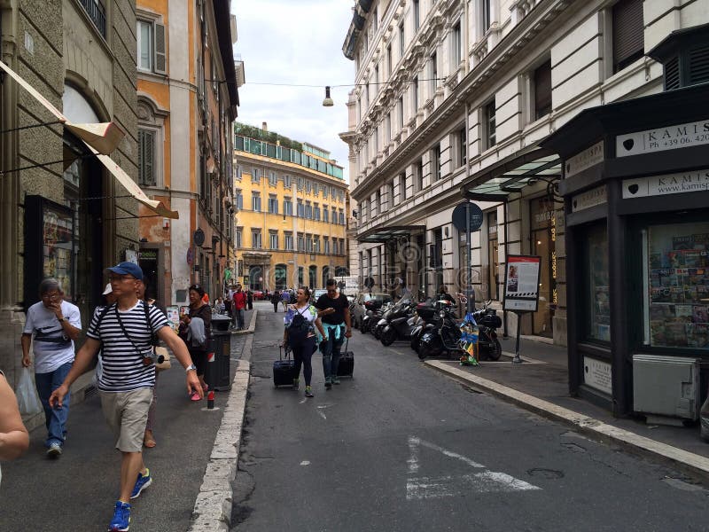 ROME, ITALY - SEPTEMBER 15, 2015: Street in Rome Editorial Photo ...