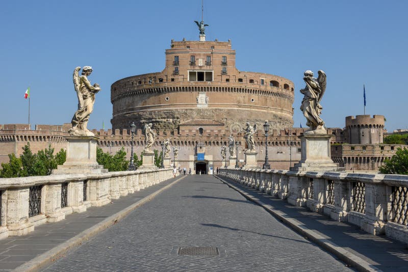 View at Castle Saint Angelo on Rome in Italy Editorial Photography ...