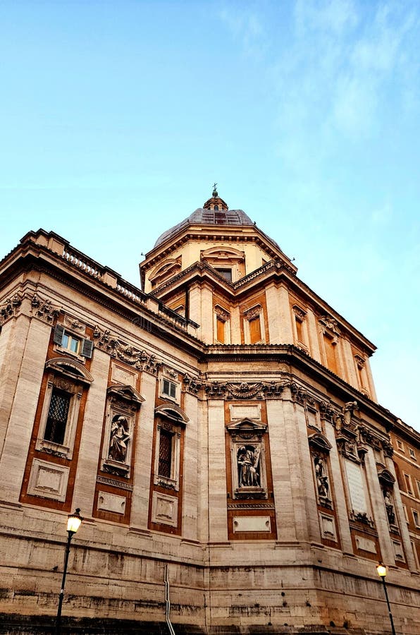 Rome Italy Streets at Nightfall Stock Image - Image of nightfall, rome ...