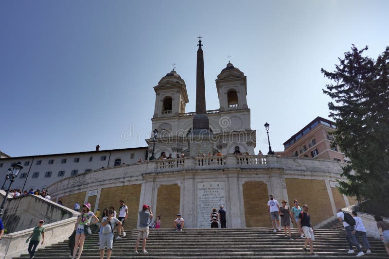The Famous Monument of the Spanish Steps in Rome Editorial Photo ...
