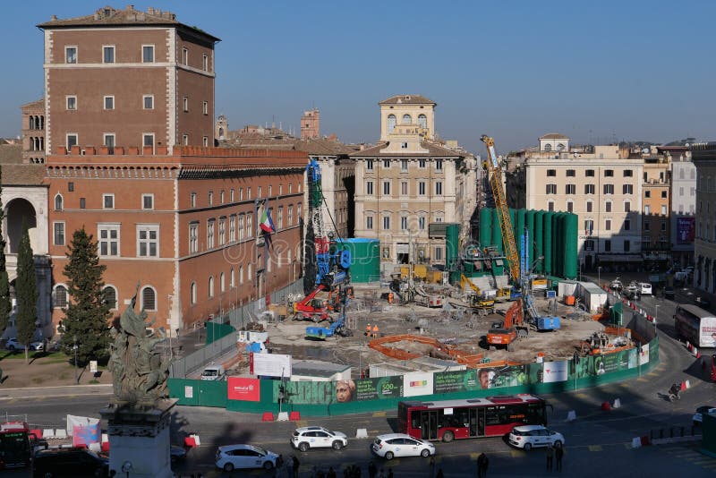 ROME JANUARY 30 2024 CONSTRUCTION Editorial Stock Photo - Image of ...