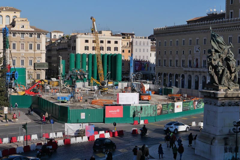 ROME JANUARY 30 2024 CONSTRUCTION Editorial Stock Photo - Image of ...