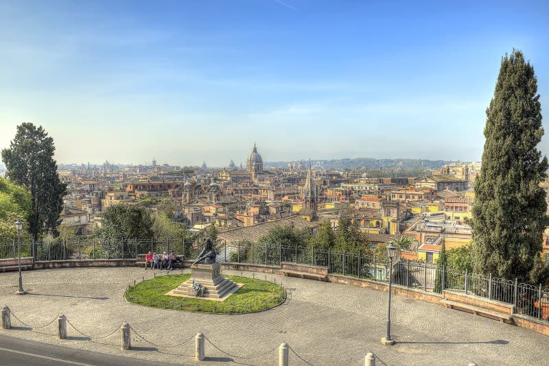 Rome landscape HDR stock photo. Image of monument, clouds - 59588416