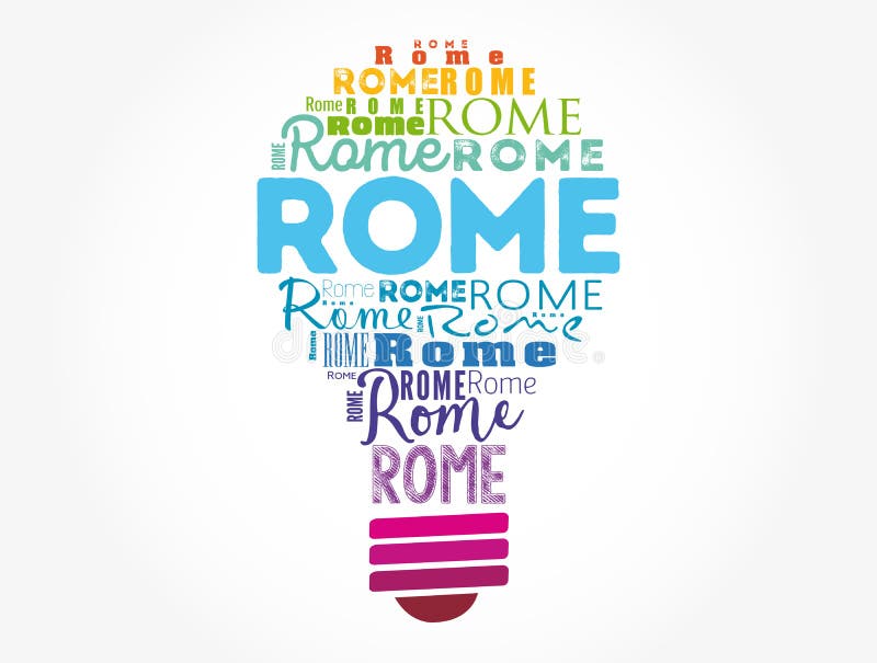 Rome Wallpaper Word Cloud, Travel Concept Background Stock Illustration ...