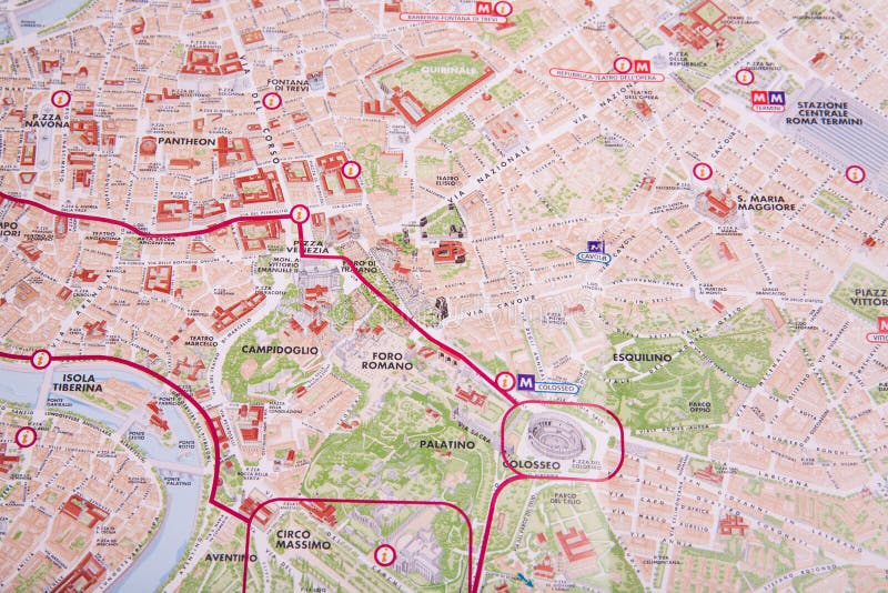 The Rome map stock photo. Image of mediterranean, cartography - 85528526