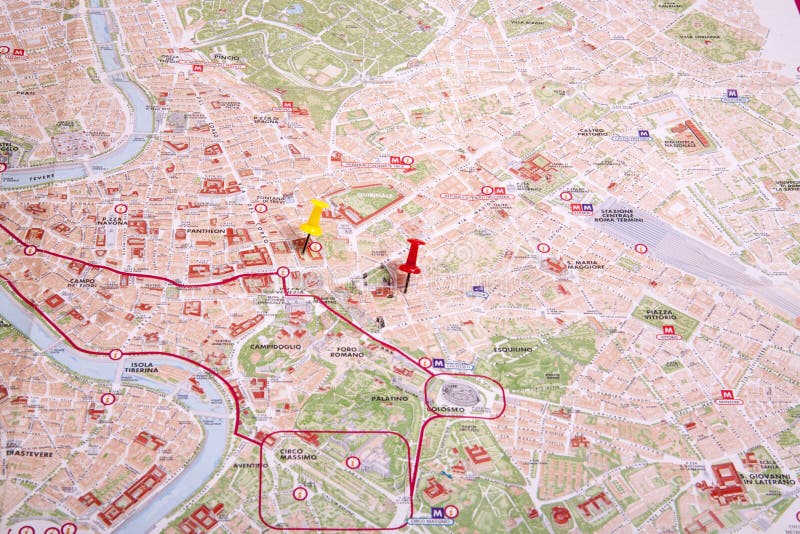 The Rome map stock image. Image of atlas, capital, mapping - 85528687