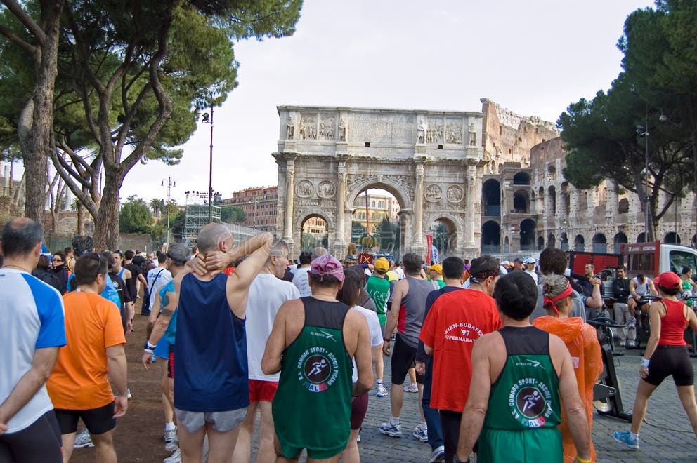 Rome marathon editorial stock image. Image of gladiator - 18133944