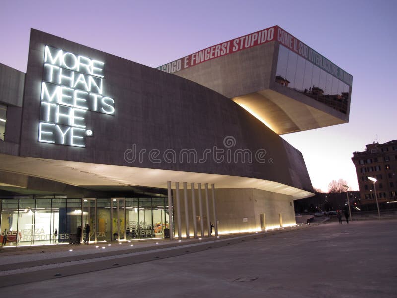 Rome the Maxxi Museum editorial photography. Image of excavations ...