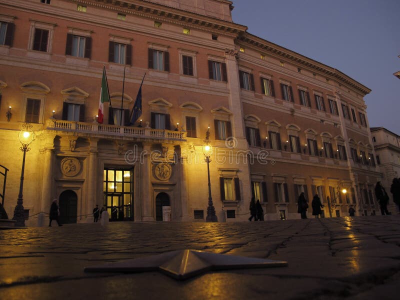 Rome Montecitorio Palace editorial stock image. Image of fellini ...
