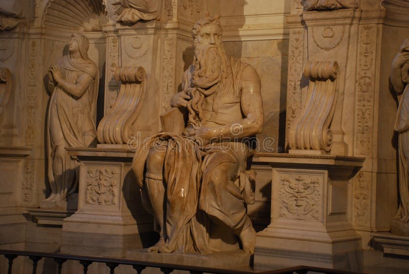 Rome - the Moses (Michelangelo) Stock Image - Image of artist ...