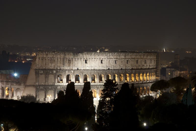 Rome by night stock photo. Image of dusk, arch, amphitheater - 38984746