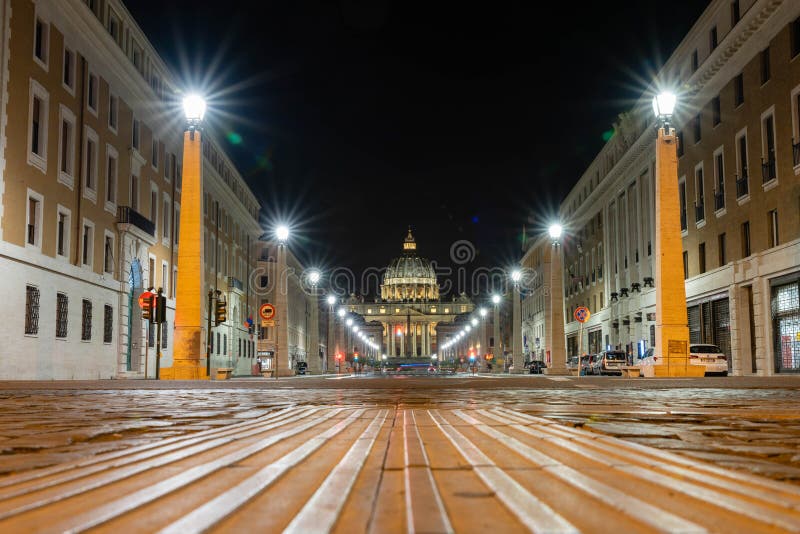 Rome at night editorial stock image. Image of landscape - 133213244